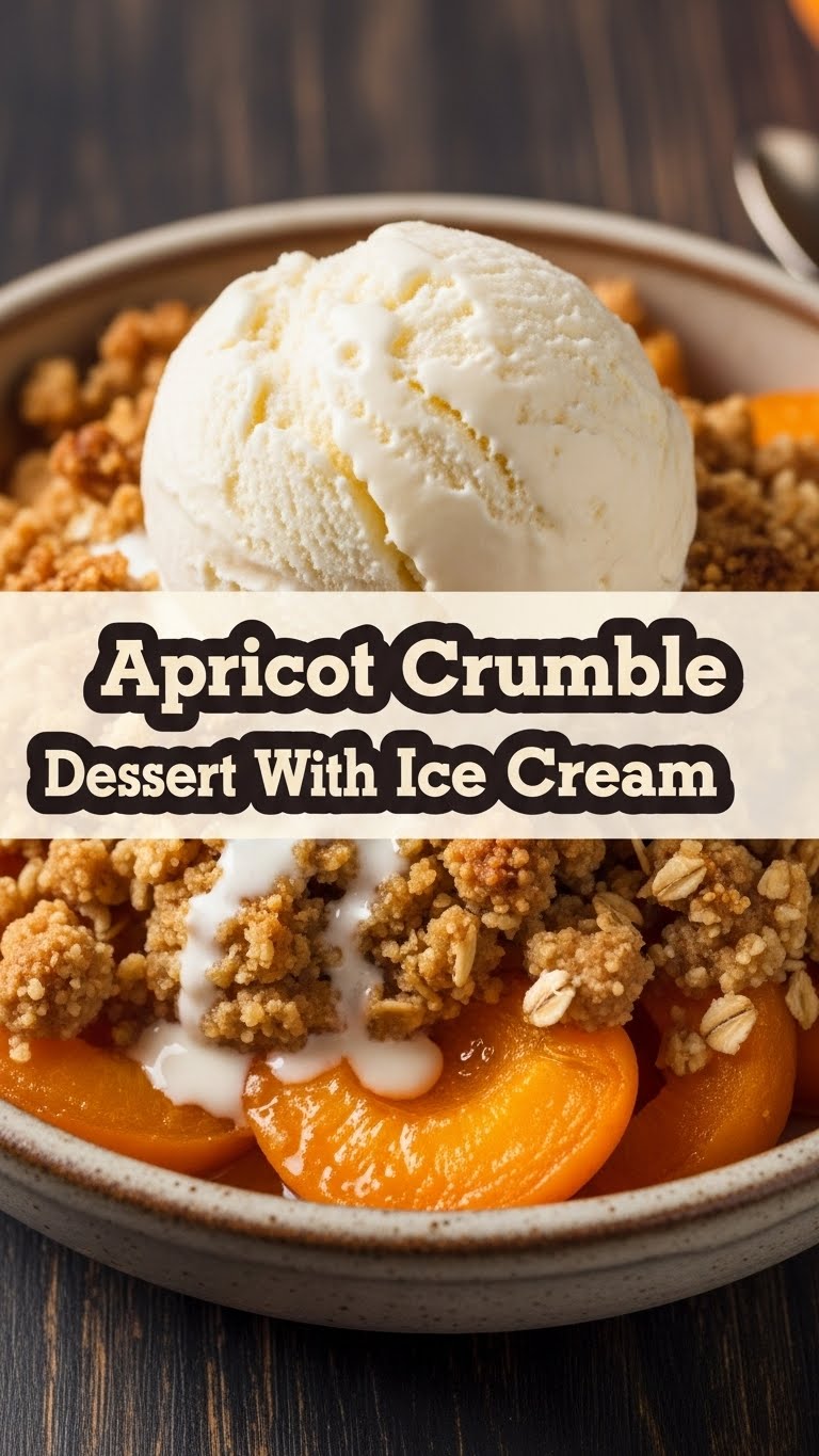 Apricot Crumble Dessert With Ice Cream – Don Kitchen