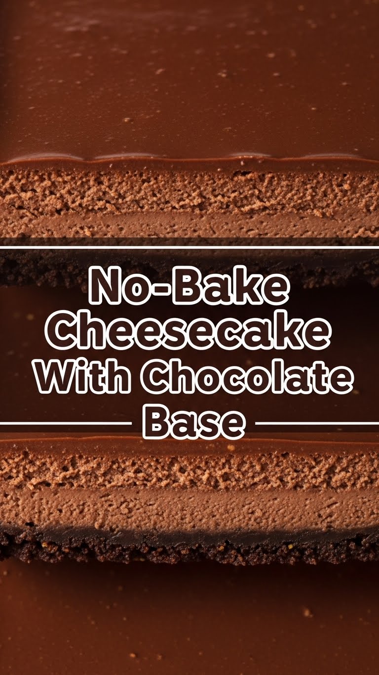 No-Bake Cheesecake With Chocolate Base – Don Kitchen