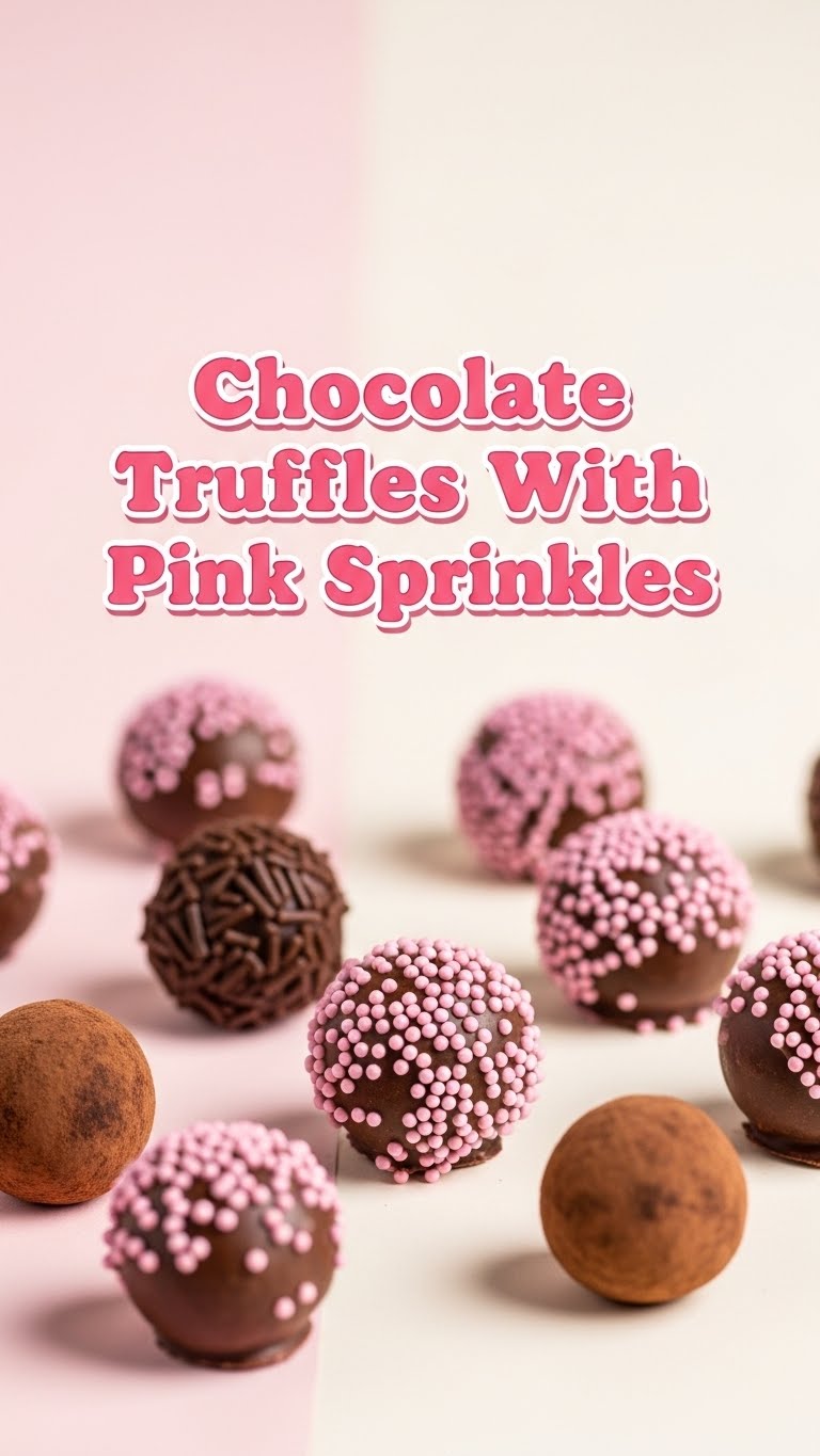Chocolate Truffles With Pink Sprinkles – Don Kitchen